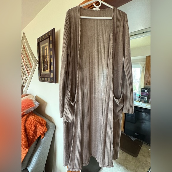 a.gain | Sweaters | Again Ribbed Tan Cardigan | Poshmark